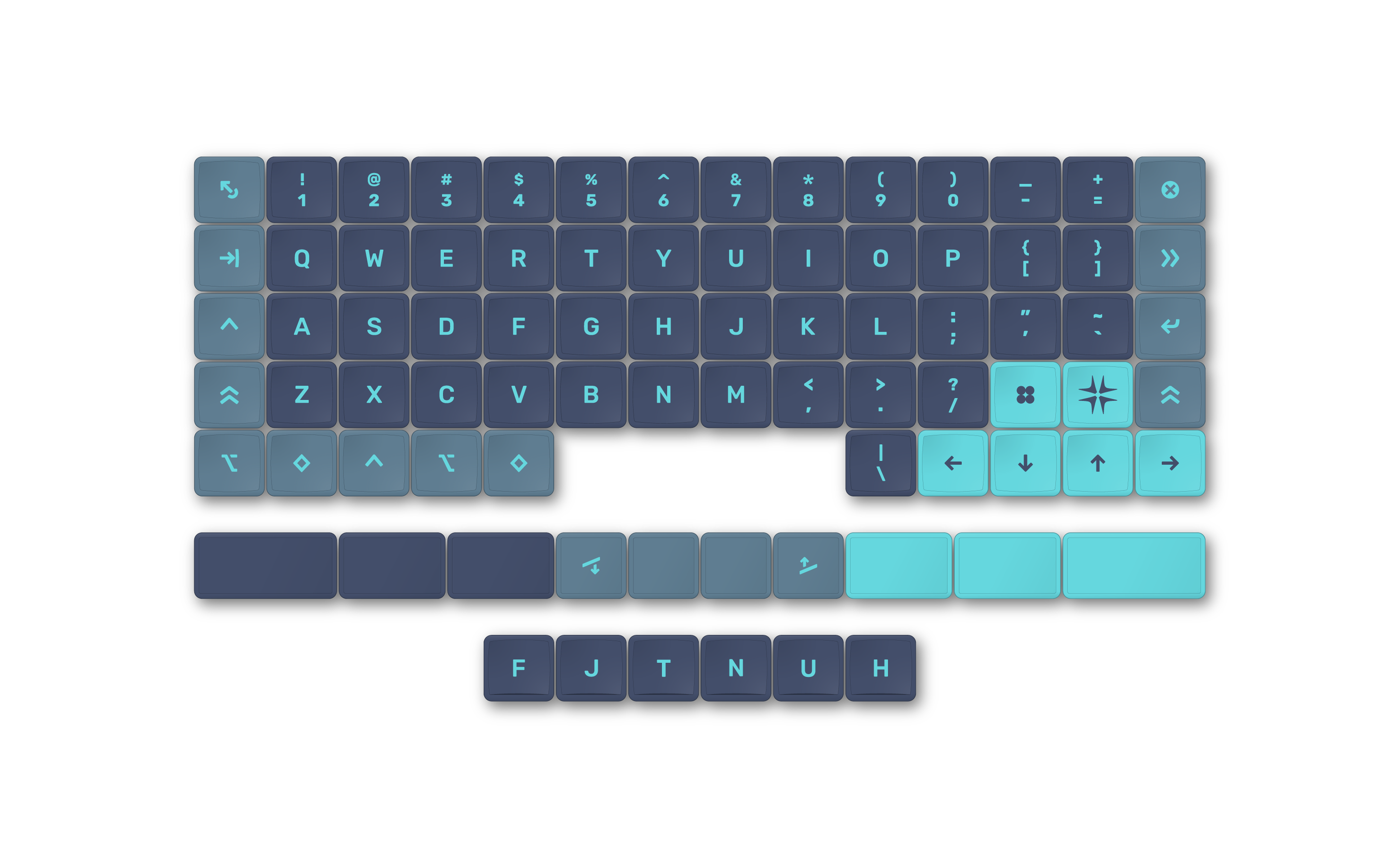 MBK Hypersonic - Choc Low Profile Keycaps — splitkb.com